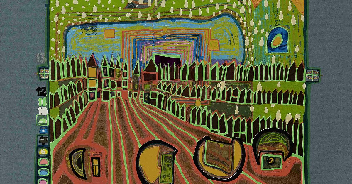 Hundertwasser Friedensreich/Street for survivors- GALERIE KAIBLINGER