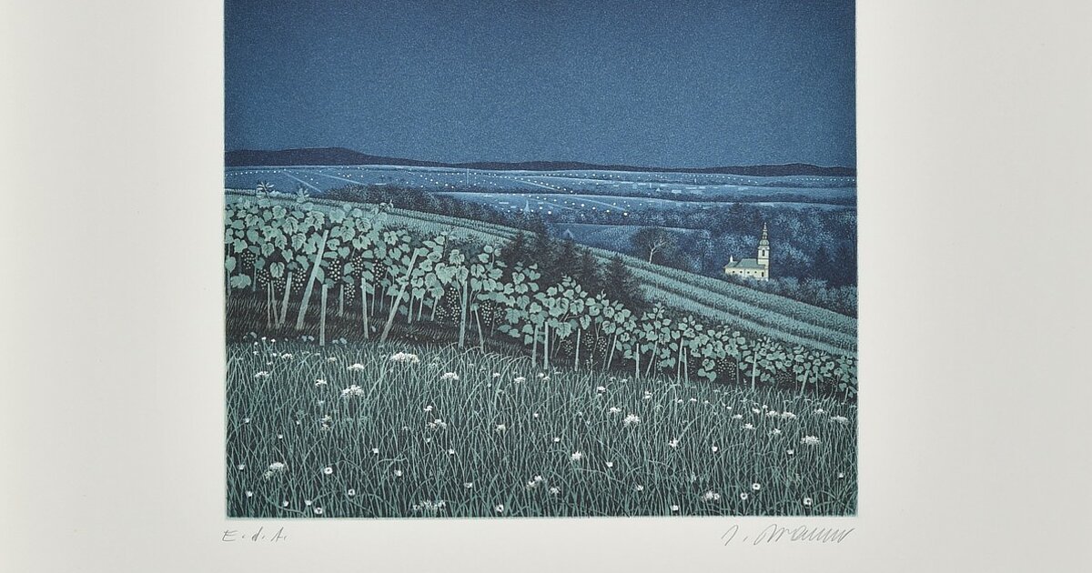 Bramer Josef/Weingarten bei Nacht- GALERIE KAIBLINGER