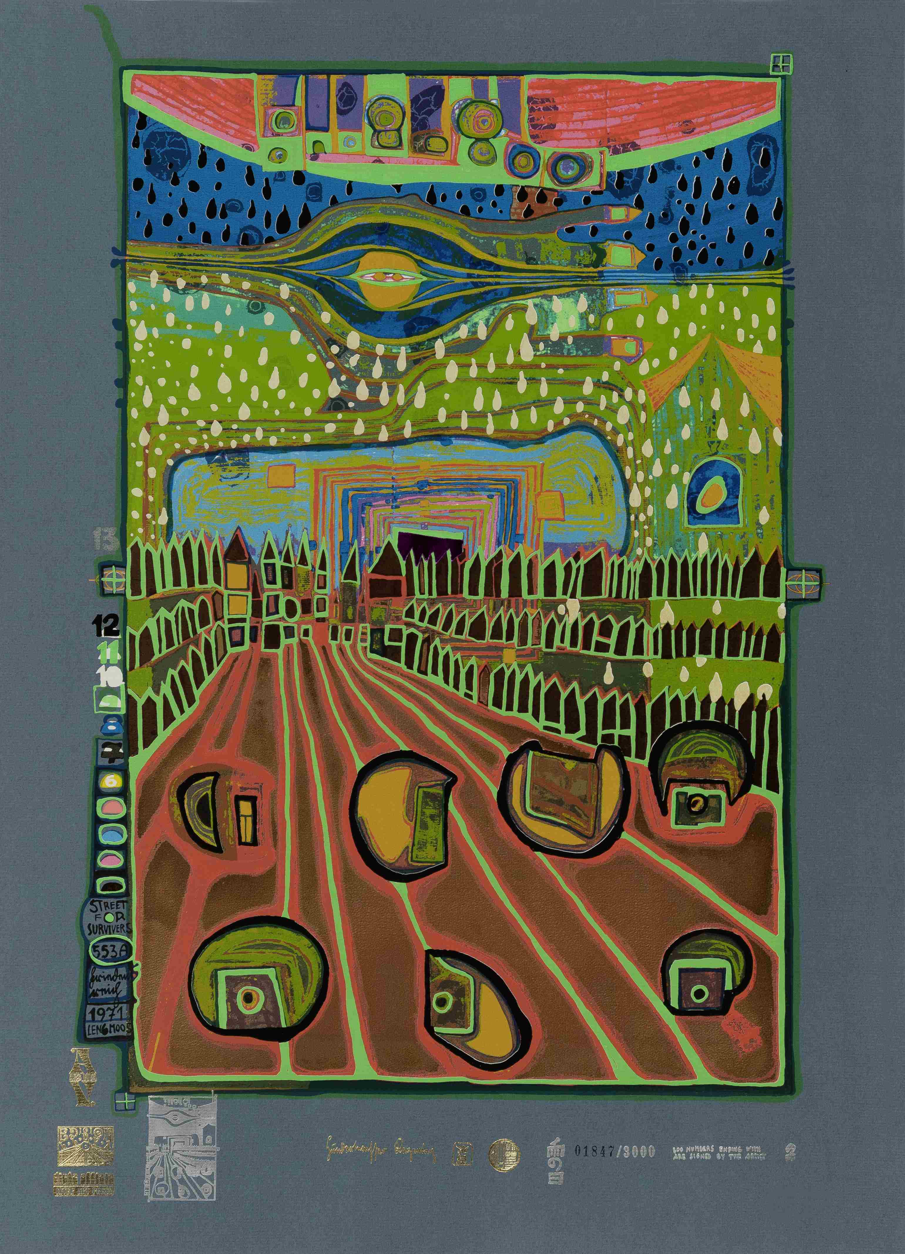 Hundertwasser Friedensreich/Street for survivors- GALERIE KAIBLINGER